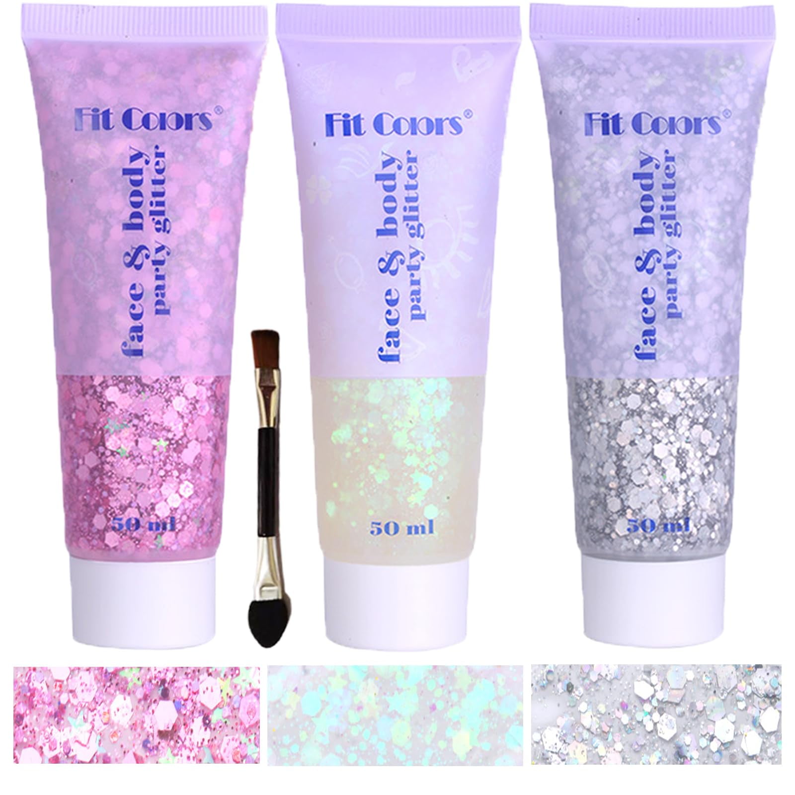 Body Face Chunky Glitter Gel: Face Sparkles Glitter Gel Makeup for ...