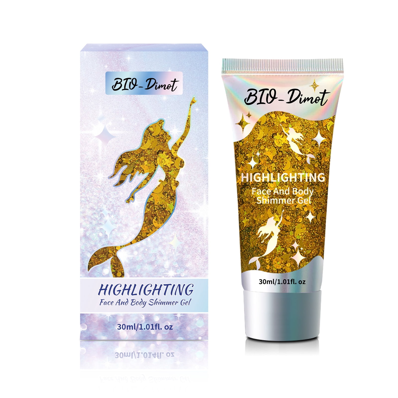 Body Face Chunky Glitter Gel,Mermaid Sequins Glitter Face Paint,Long ...