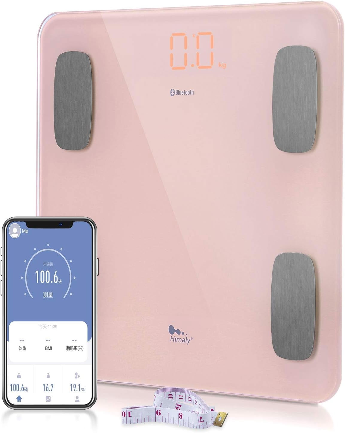 Body Fat Scale, Smart BMI Scale Digital Bathroom Wireless Weight Scale ...