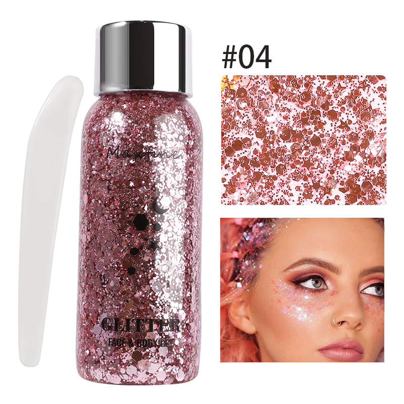 Body Glitter Gel Sequins Long Acting Face Eyes Hair Prom Party Mermaid ...