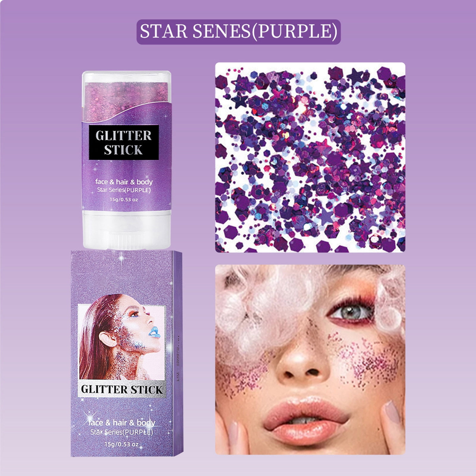 Body Glitter Stick, Face Hair Glitter Makeup, Fourth of July ...