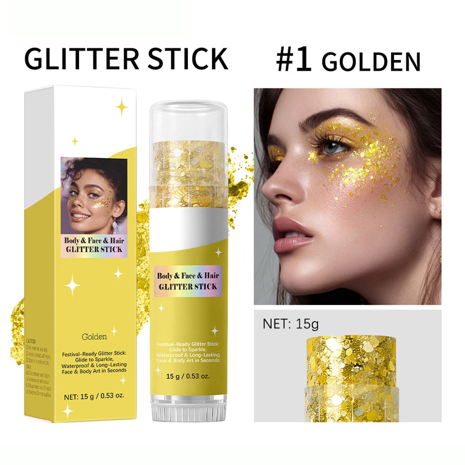 Body Glitter Stick,Mardi Gras Face Hair Glitter,Festival Concert Rave ...
