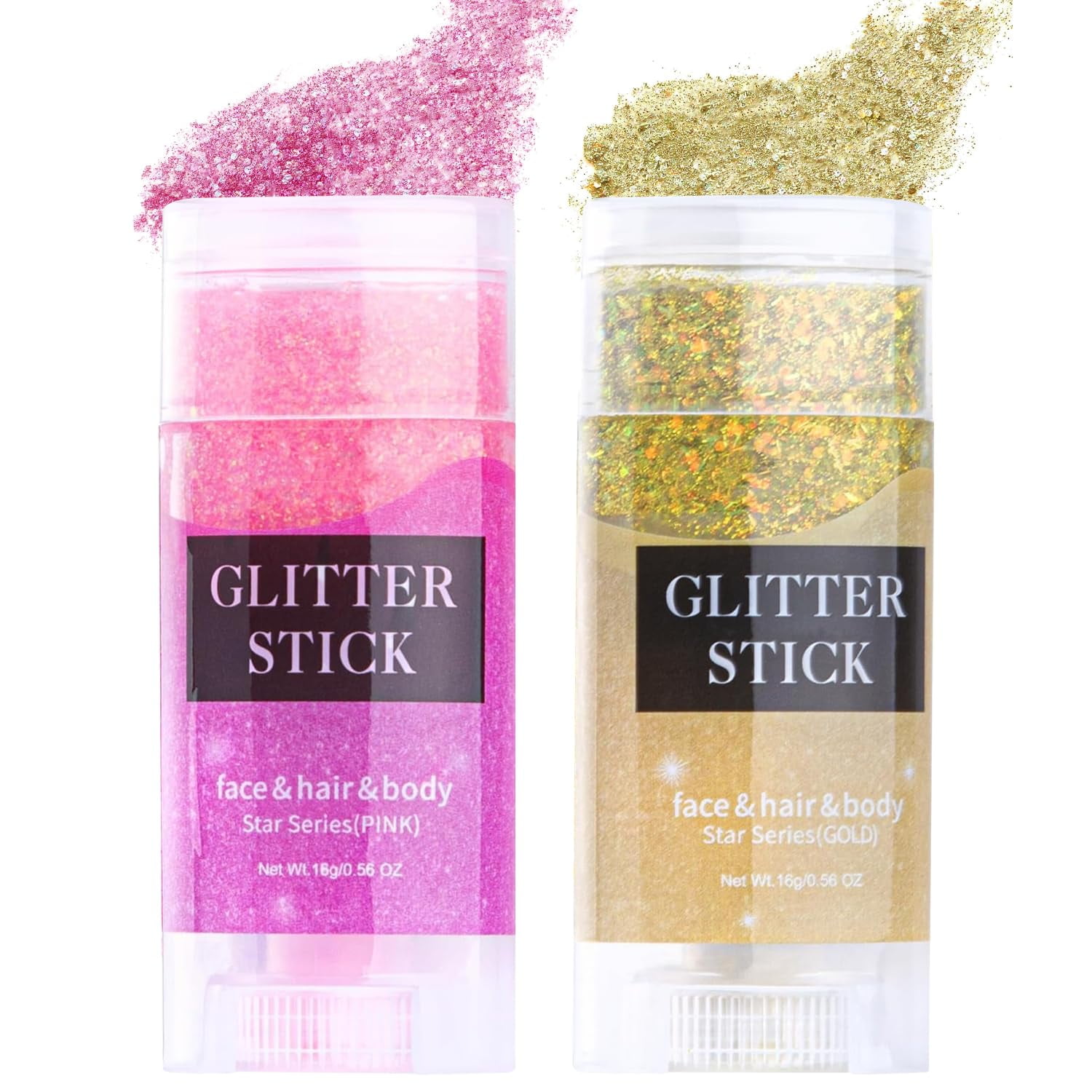 Body Glitter Stick, Singer Gold Concerts Glitter Gel, Pink Holographic ...