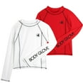 Body Glove Boys' Long Sleeve Rash Guard Shirt – 2 Pack UPF 50+ Quick ...