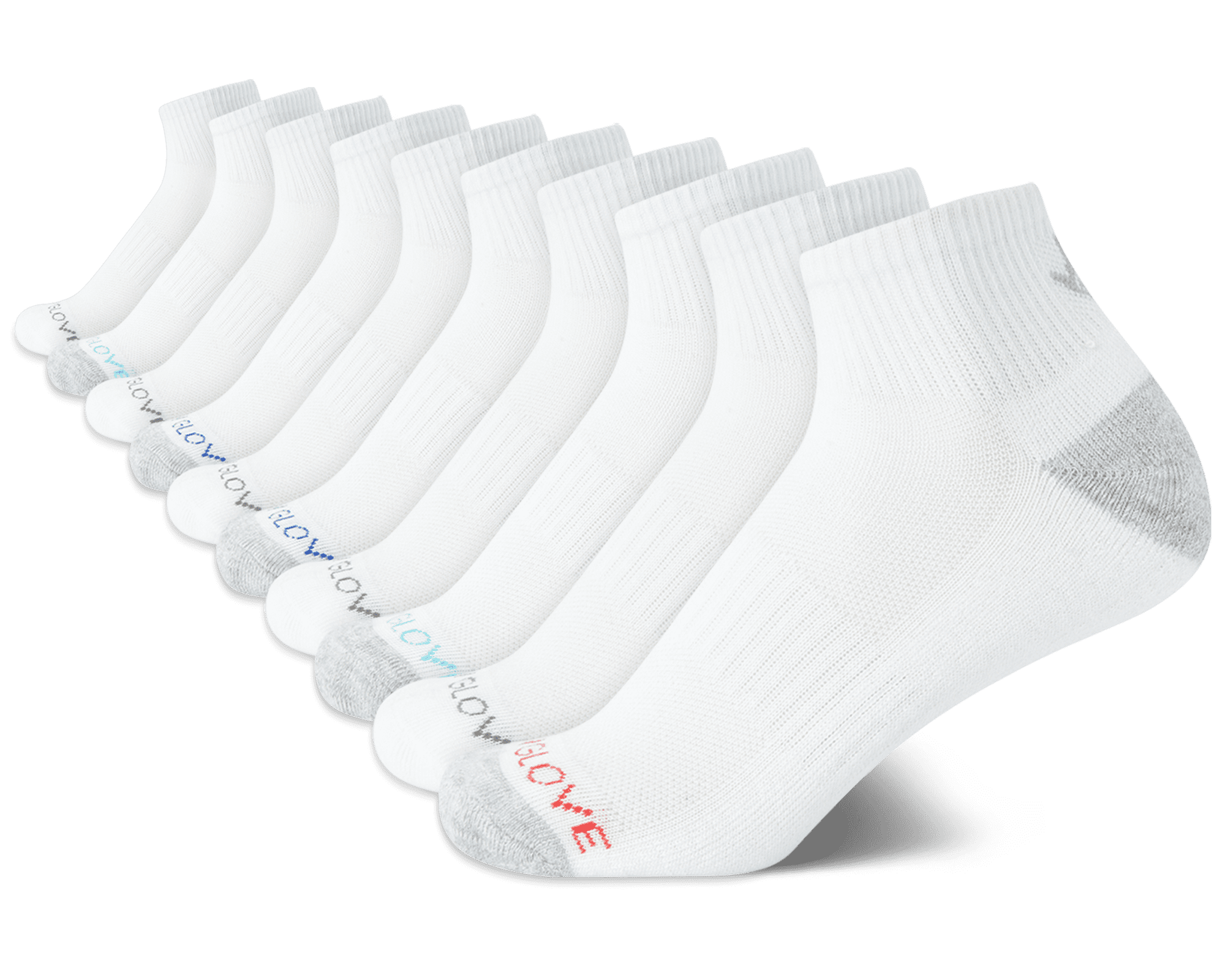 Body Glove Boys' Athletic Quarter Cut Socks 10 Pack Kids Running ...