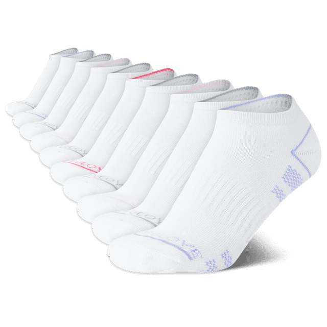 Body Glove Girls' 10-Pack Athletic No Show Socks, Moisture Wicking, for ...