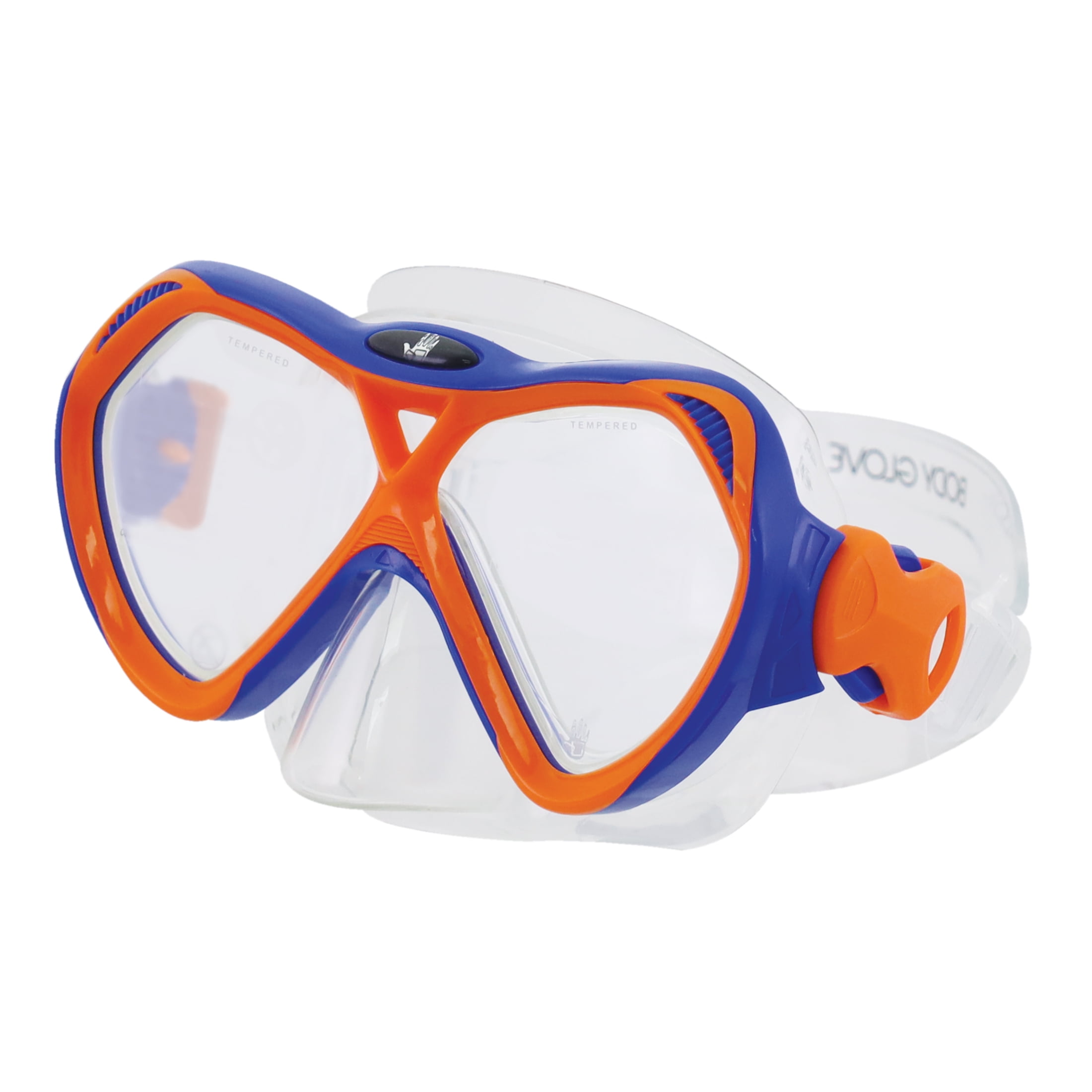 Body Glove Junior Cove Swimming Diving Snorkeling Mask, Blue/Orange ...