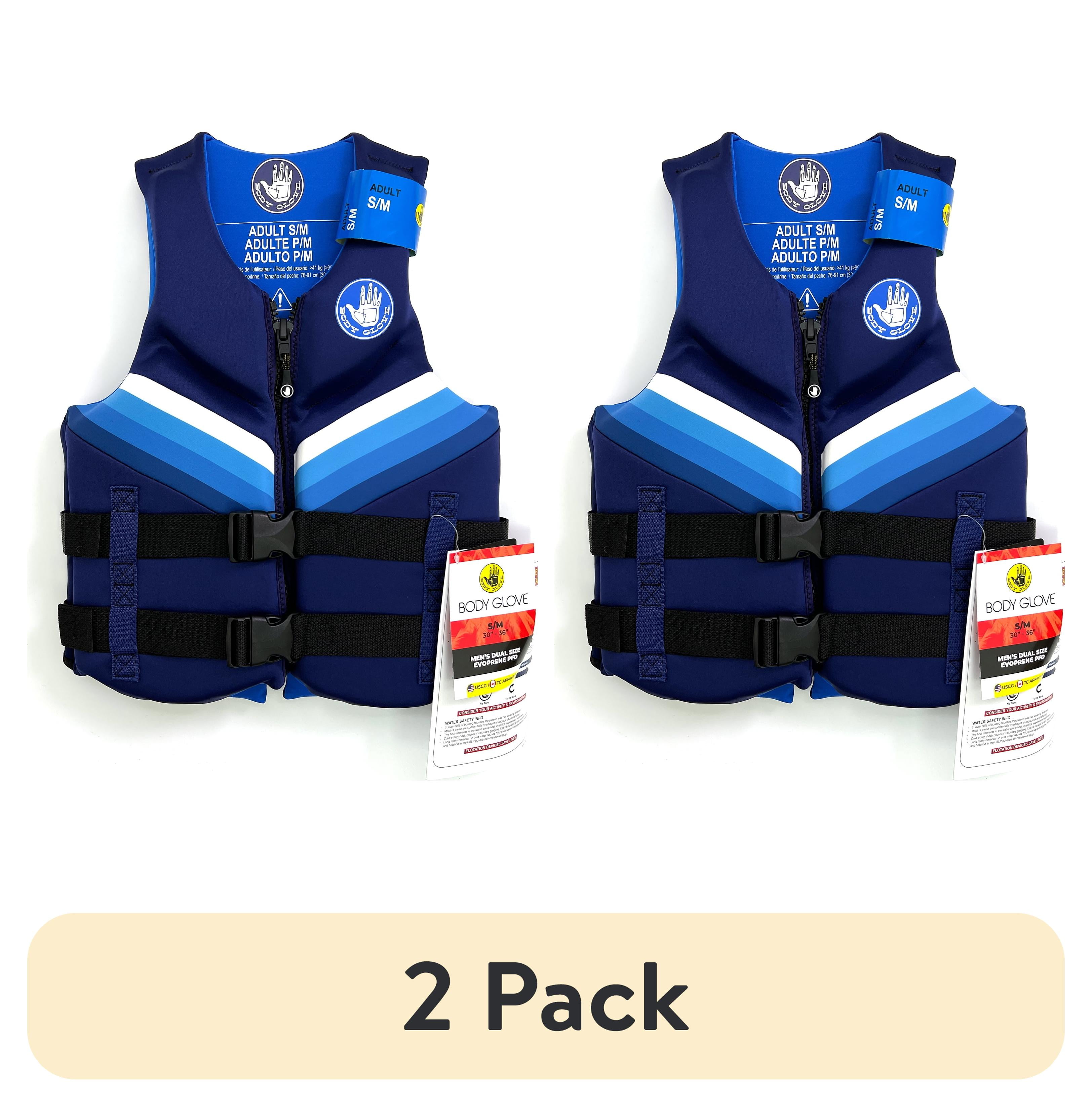 (2 pack) Body Glove Men's Dual-Size Evoprene PFD Life Jacket and Vest ...