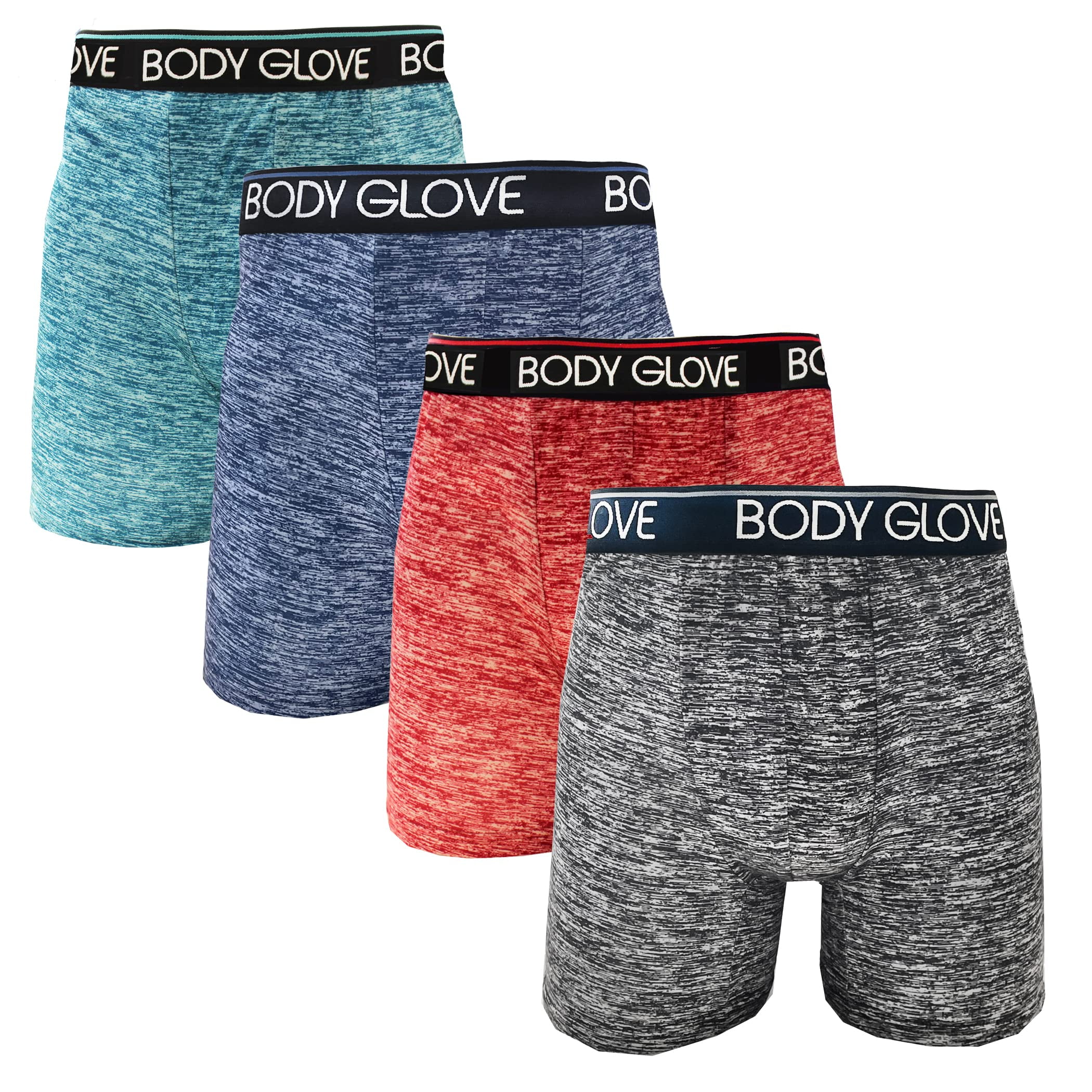 Body Glove Mens 4-Pack Micro Modal Boxer Briefs, Cool Moisture Wicking ...