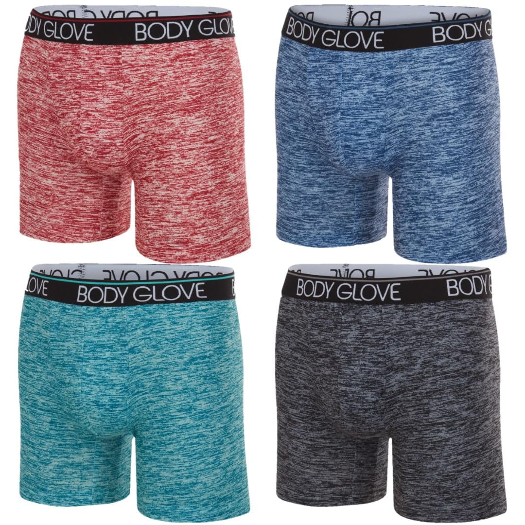 Body Glove Mens 4-Pack Micro Modal Boxer Briefs, Cool Moisture Wicking ...