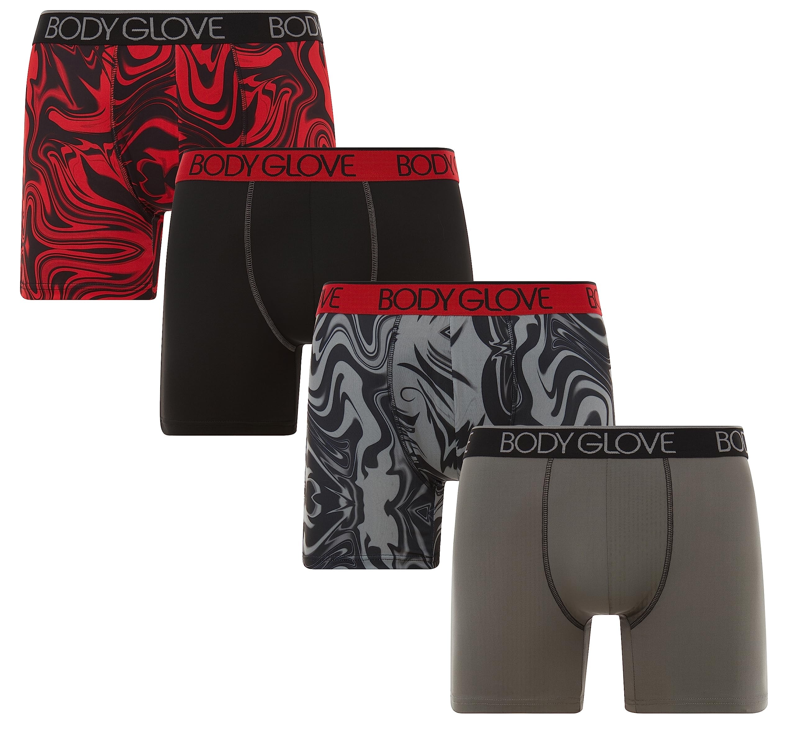 Body Glove Men's Boxer Briefs, Breathable Dry Fit Performance, 6-Pack ...