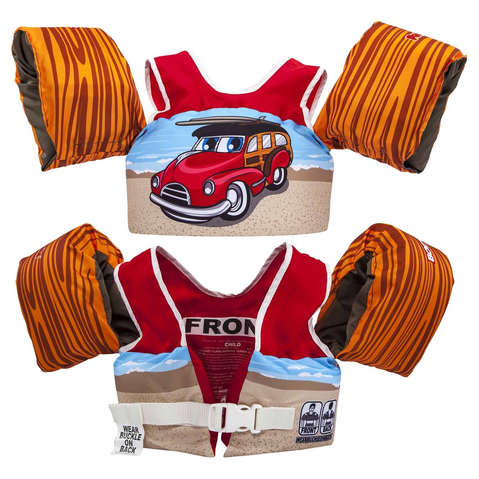 Body Glove Paddle Pals Life Jacket - USCG Approved Kids Swim Vest ...