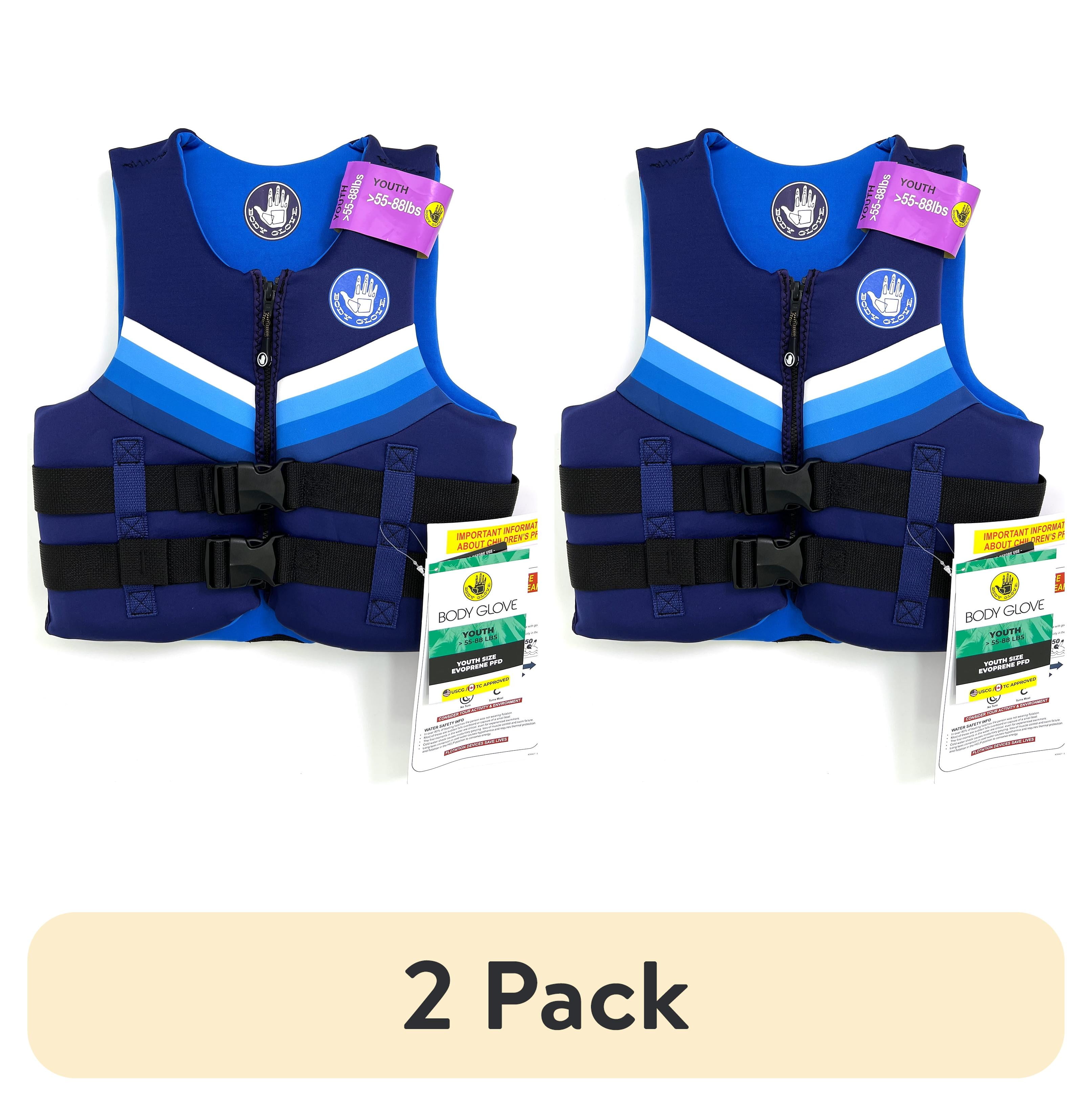 (2 pack) Body Glove Youth Boy Evoprene PFD, Life Jacket and Vest Teen ...