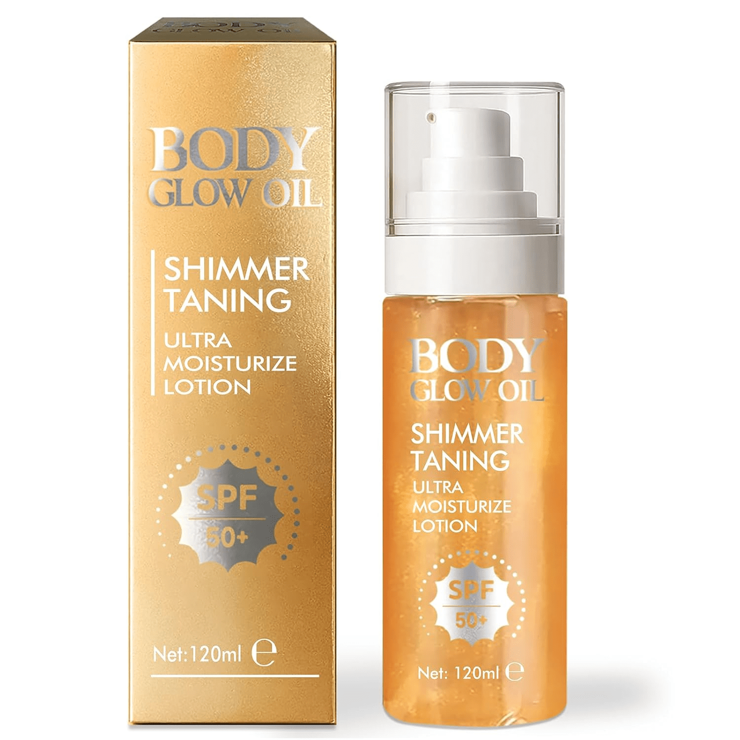 Body Glow Oil, Shimmer Body Oil, SPF 50 Broad Spectrum Sunscreen Body ...