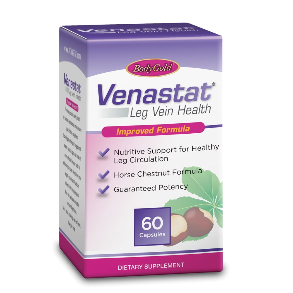 Body Gold Venastat Leg Vein Support Supplement, Blood Circulation ...