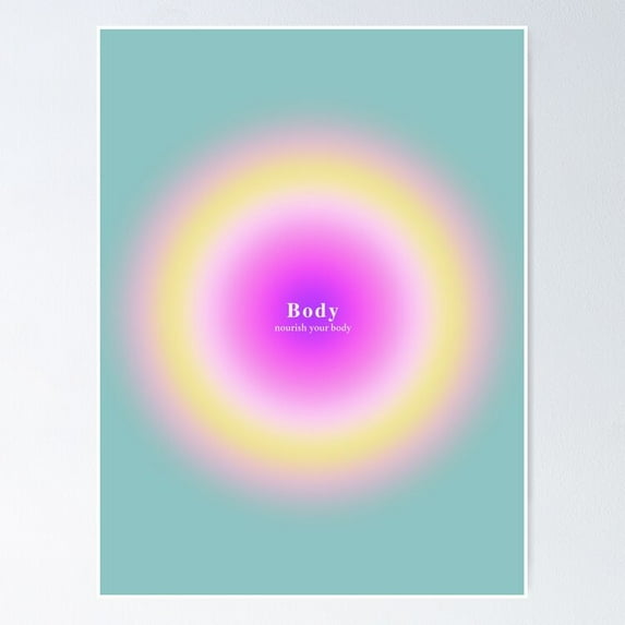 Body Gradient - Nourish Your Body UNFRAMED Poster, 24x36 - Walmart.com