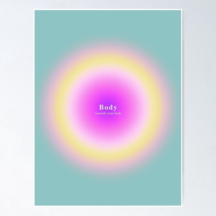 Body Gradient - Nourish Your Body UNFRAMED Poster, 8x12 - Walmart.com