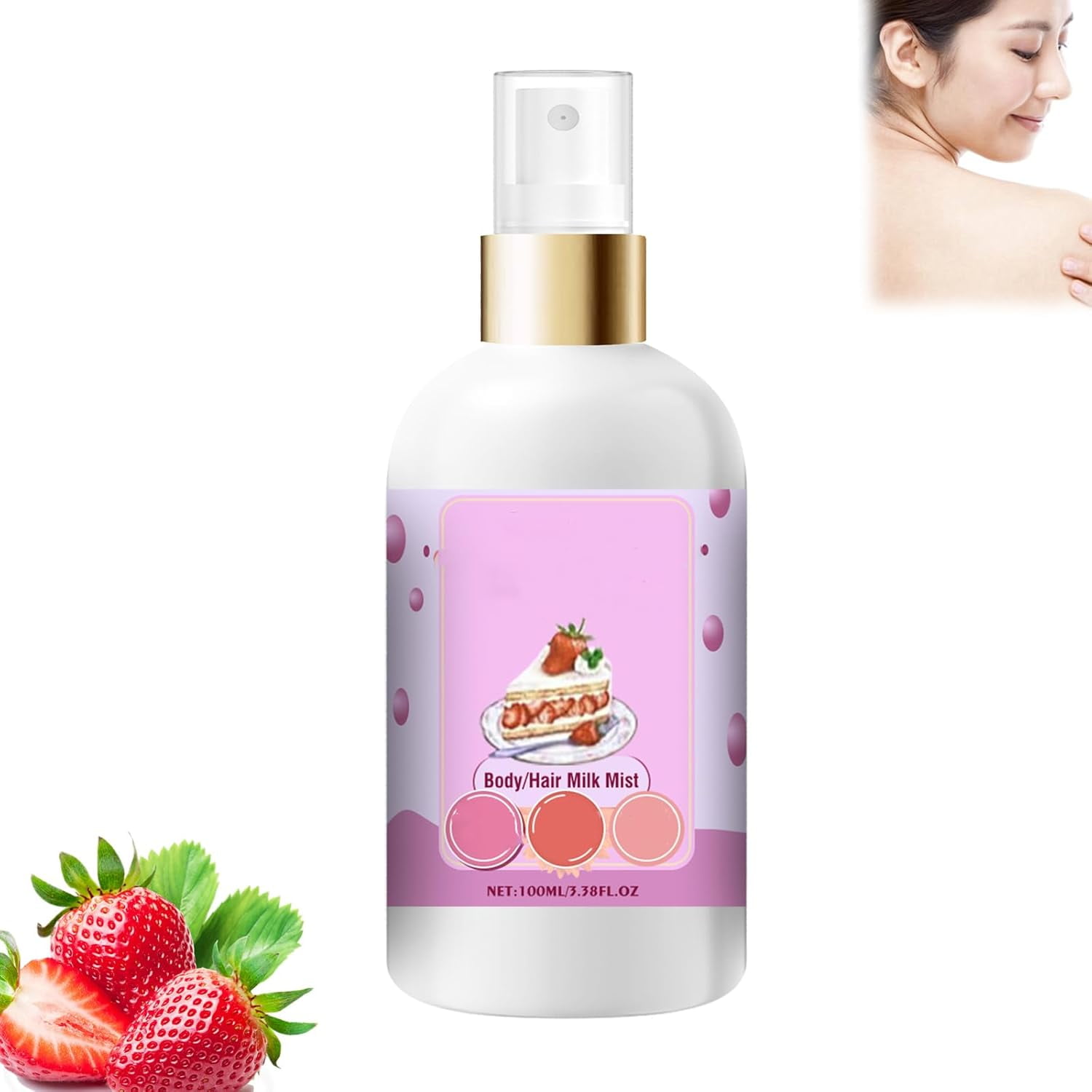 Body/Hair Milk Mist, Body/Hair Milky Mist Strawberry, Natural Hydrating ...
