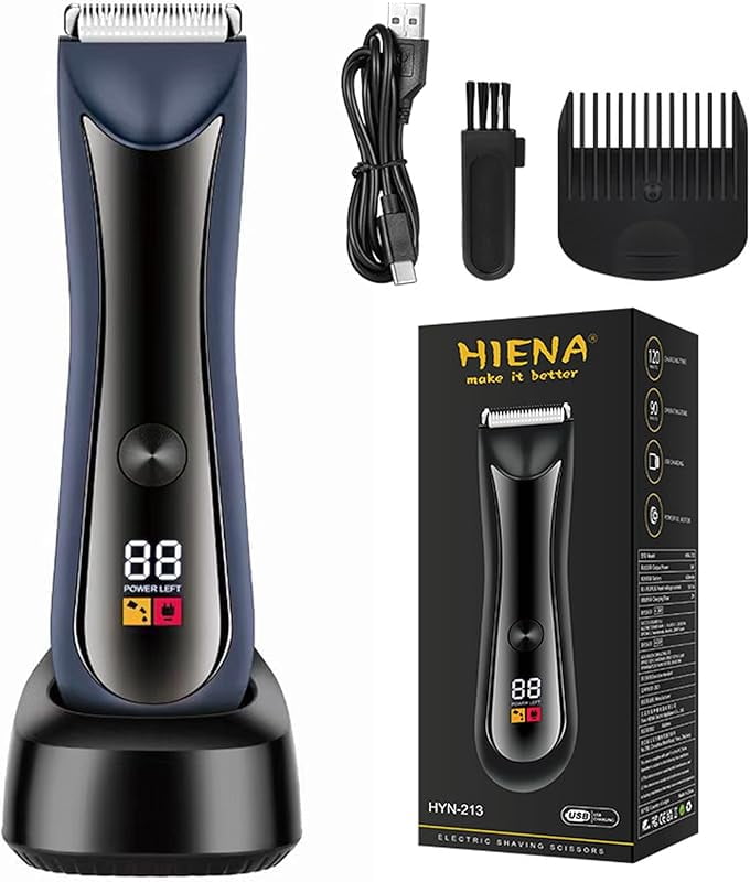 Body Hair Trimmer, Electric & Cordless Pubic Trimmers for Men, Multi ...
