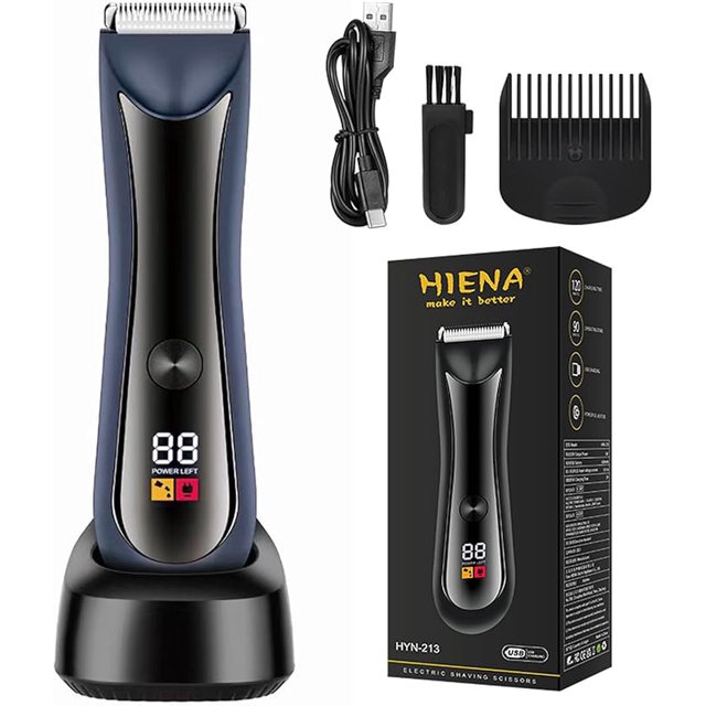 Body Hair Trimmer, Electric & Cordless Pubic Trimmers for Men, Multi ...