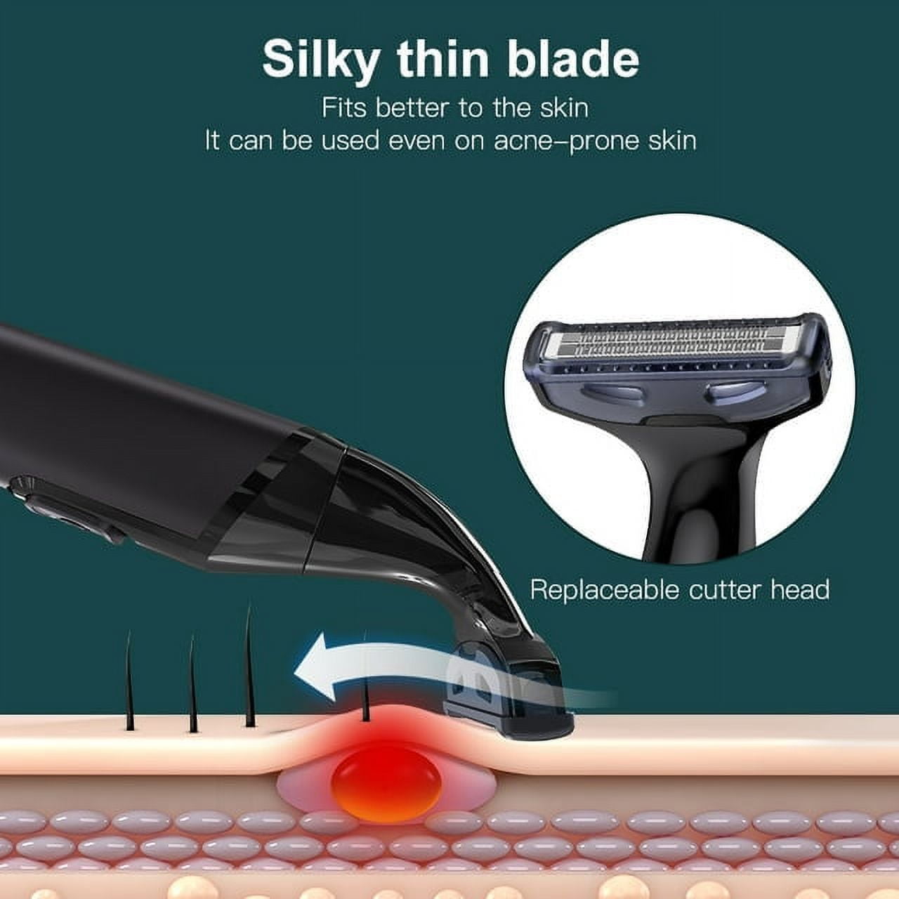 Body Hair Trimmer, Electric Groin Hair Trimmer, Electric Razor Beard ...