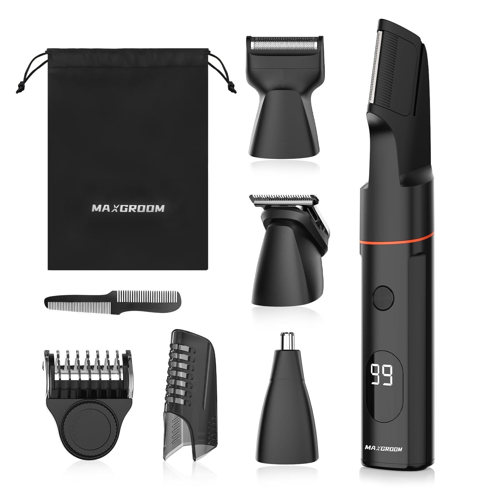 Body Hair Trimmer for Men, MAXGROOM Men's Groin & Pubic Hair Shaver, 4 ...