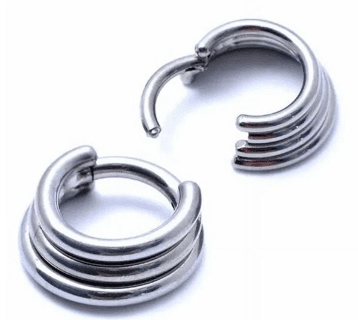 Body Jewelry Hinged Hoop f136 Titanium Stack Tier Hoop Daith Tragus ...