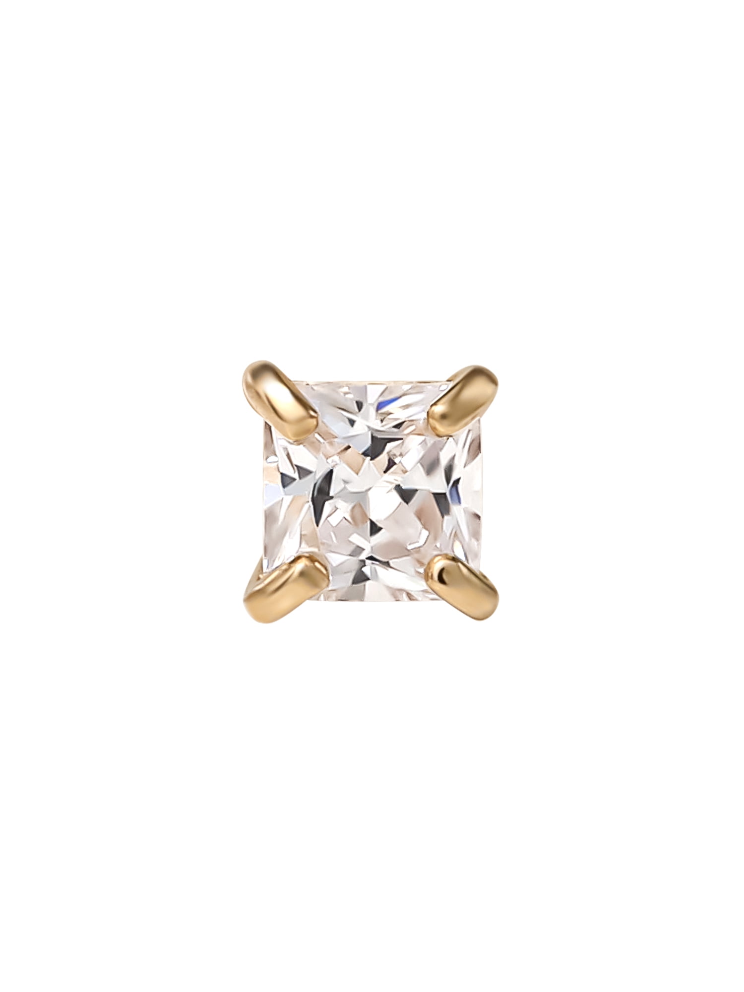 Body Jewelry-Women's 14kt Gold 18G Cubic Zirconia Cartilage - Walmart.com