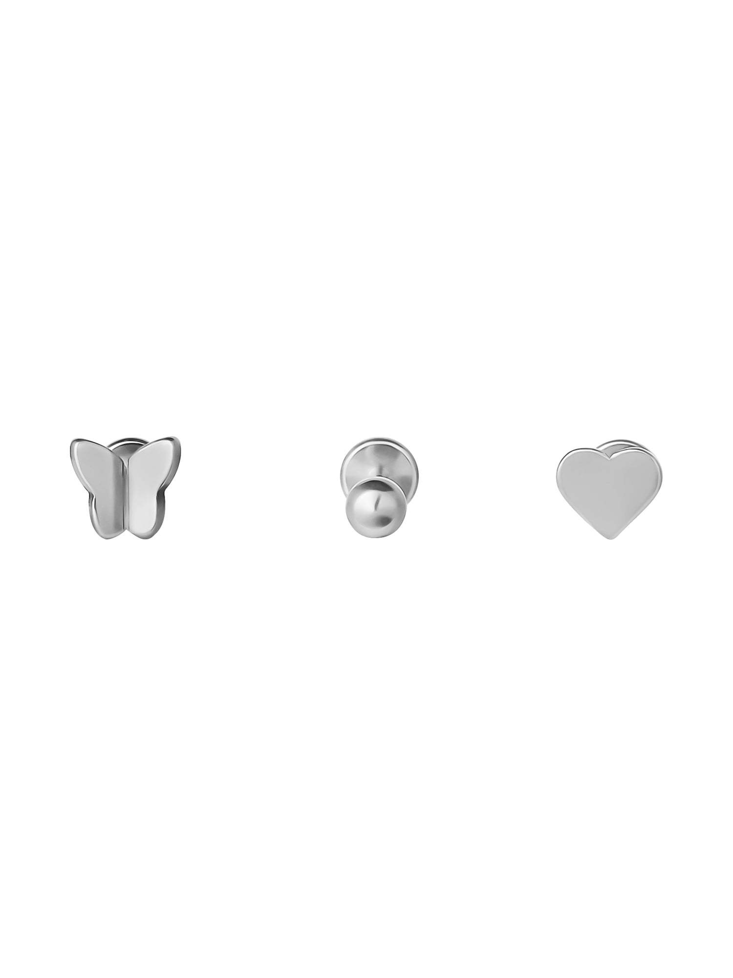 Body Jewelry Women's 18G Stainless Steel Cartilage Piercing Set ...