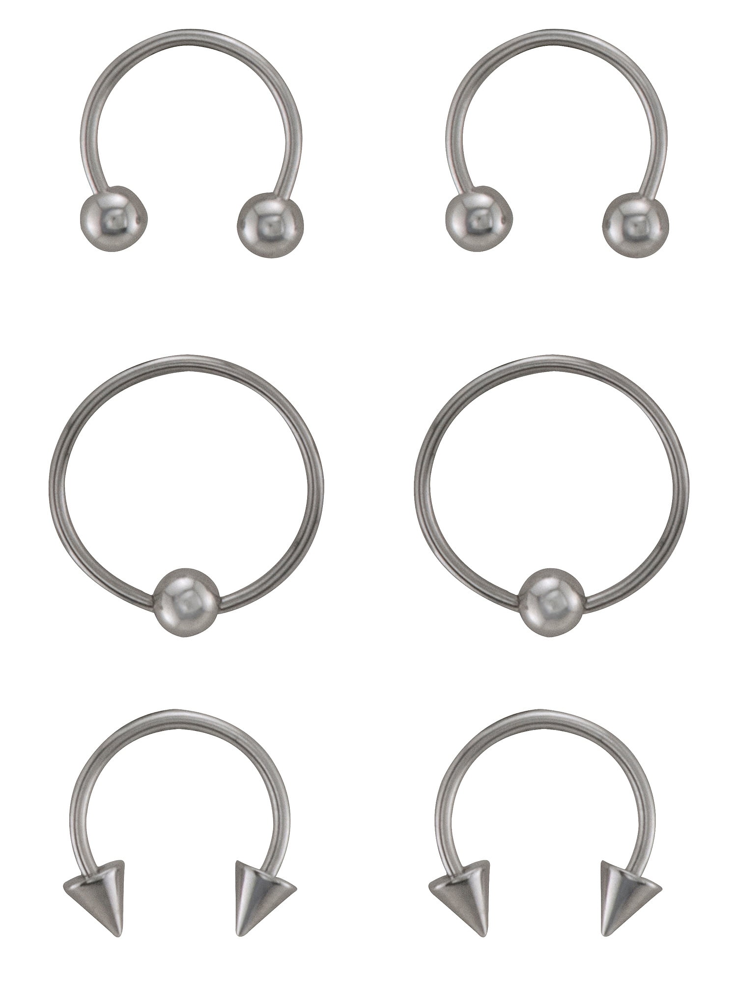 Body Jewelry – Women’s 20G Basics Horseshoe and Captive Bead Nose Ring ...