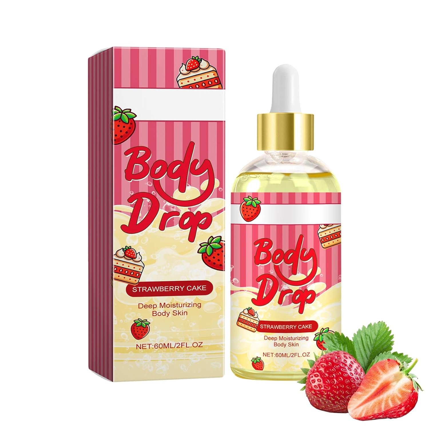 Body Juice Oil Strawberry Shortcake, Strawberry Body Oil,Strawberry ...