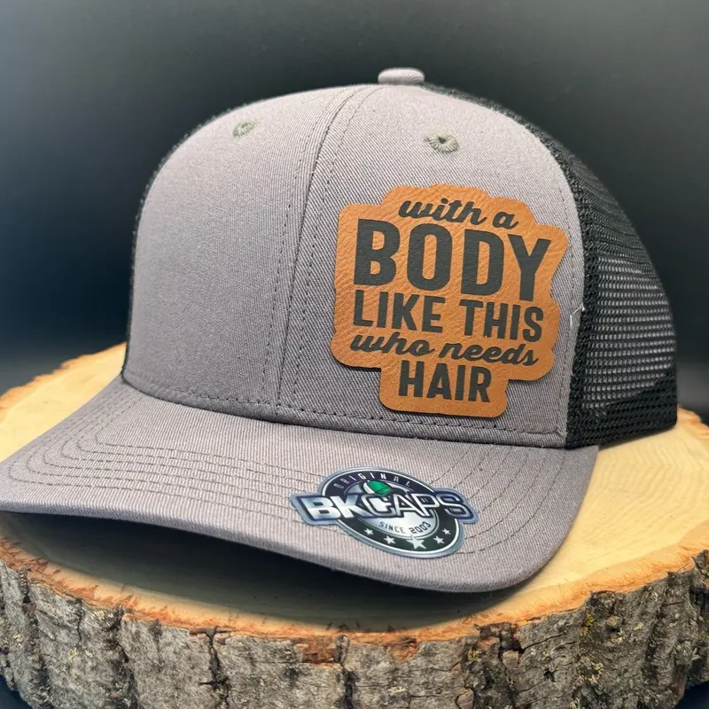 With A Body Like This Who Needs Hair Hat, Adjustable Snapback Hat with ...
