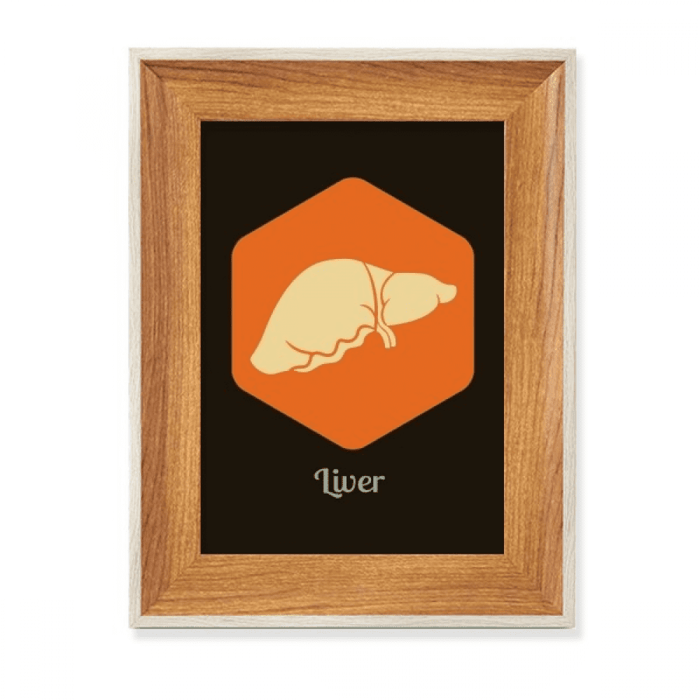Body Liver Orange Desktop Wooden Photo Frame Display Picture Art ...