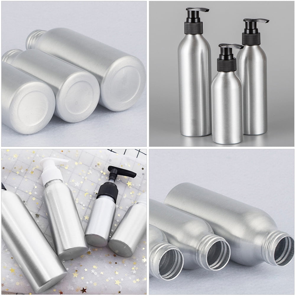 Body Lotion Pump Dispenser: 4pcs 250ML Aluminium Shampoo Bottles Syrup ...