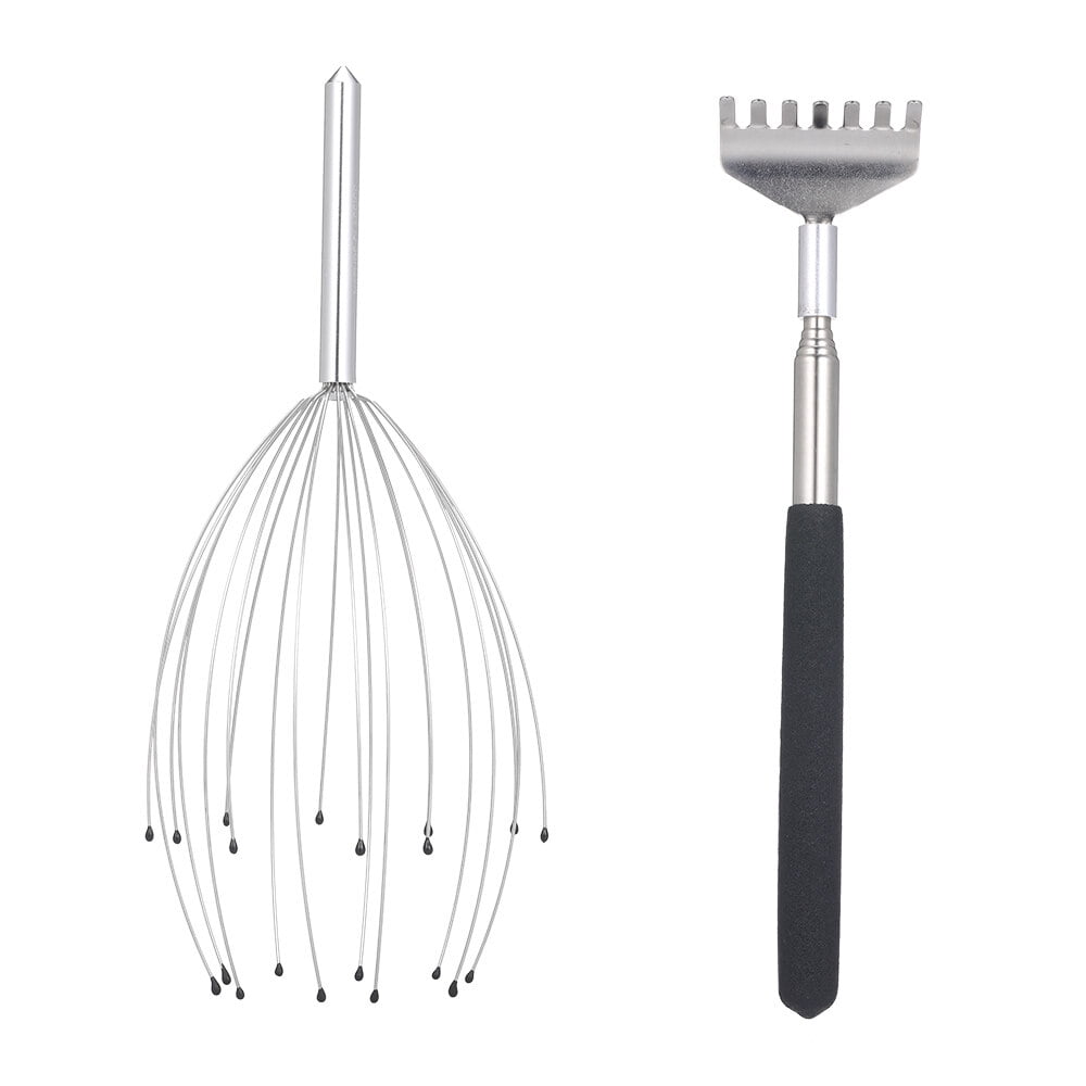 Body Massage Tool Kit Scalp Massager & Telescopic Back Scratcher ...