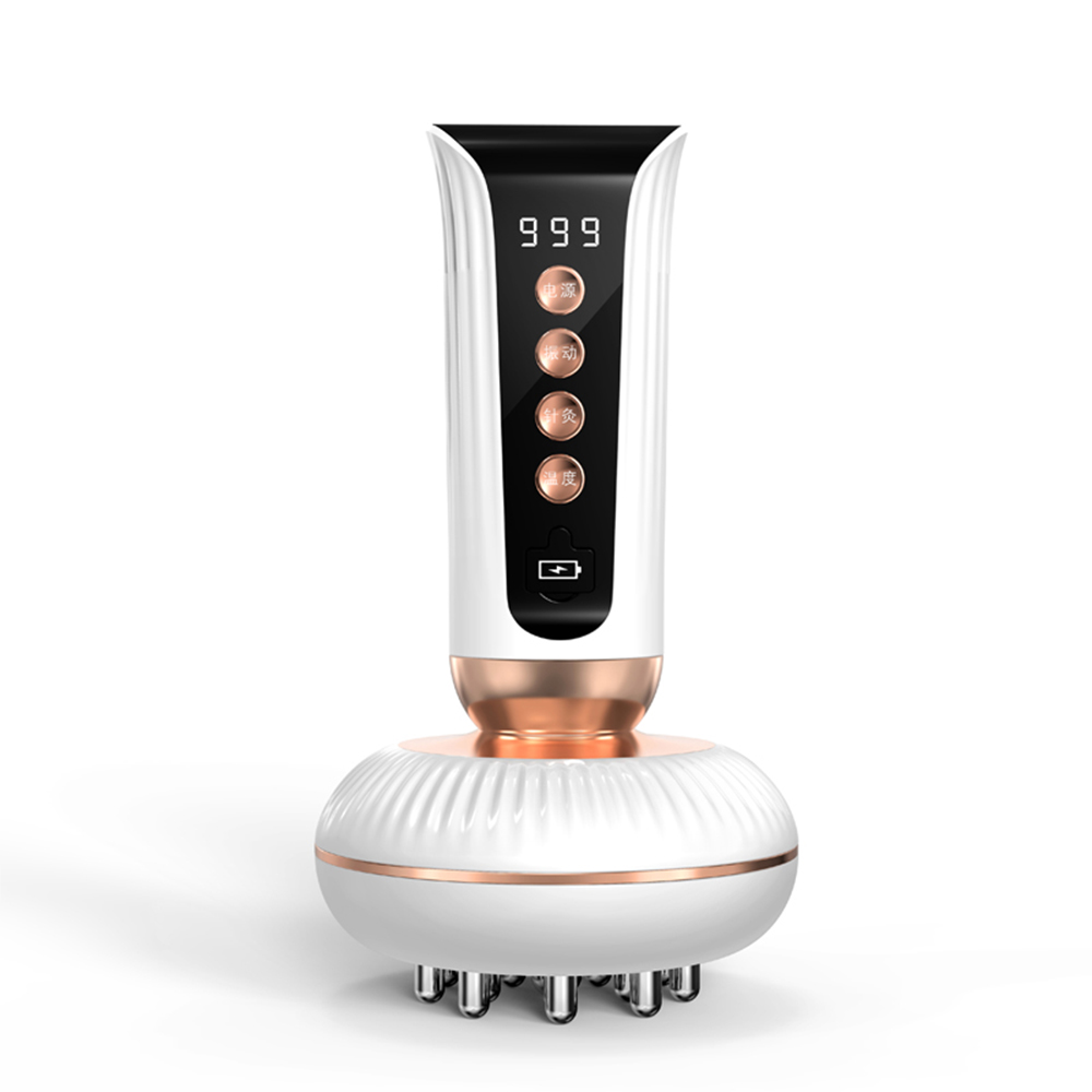 Body Massager Gua Sha Electric Meridian Brush with Heated Vibration LED ...