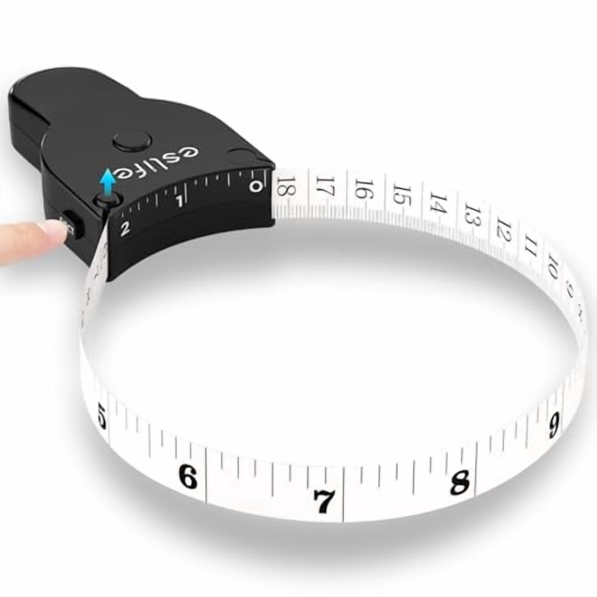 Body Measuring Tape [Auto Lock & Eject Retract] 60'', One Hand Selft ...