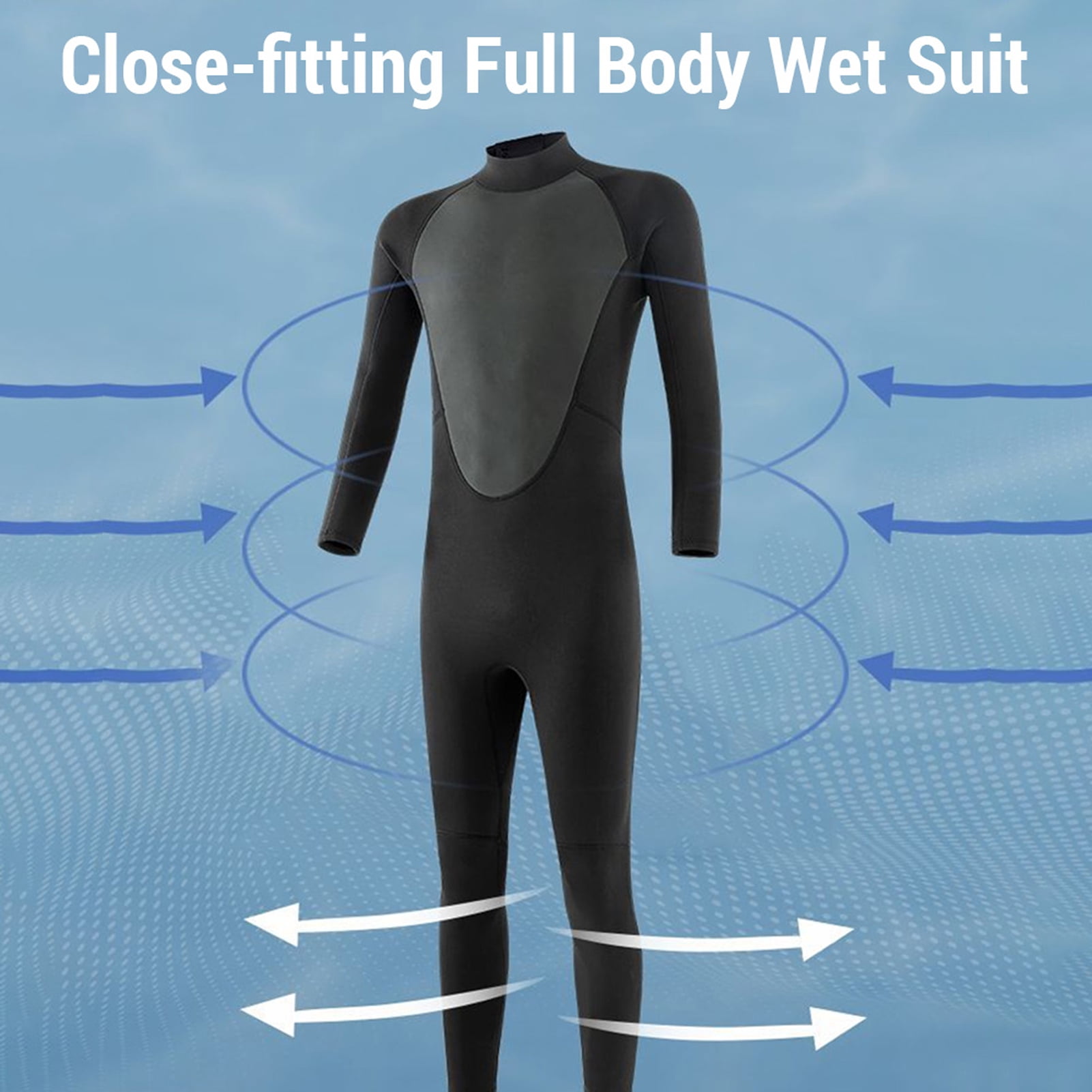 Body Neoprene Full Body Rash Guard One Piece Long Sleeve Diving Thermal ...