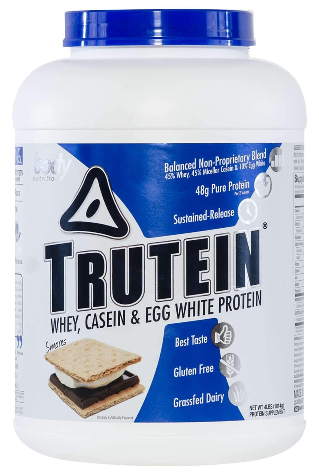 Body Nutrition Trutein Flavor: Smores, Size: 4 lb. (1814g) - Walmart.com