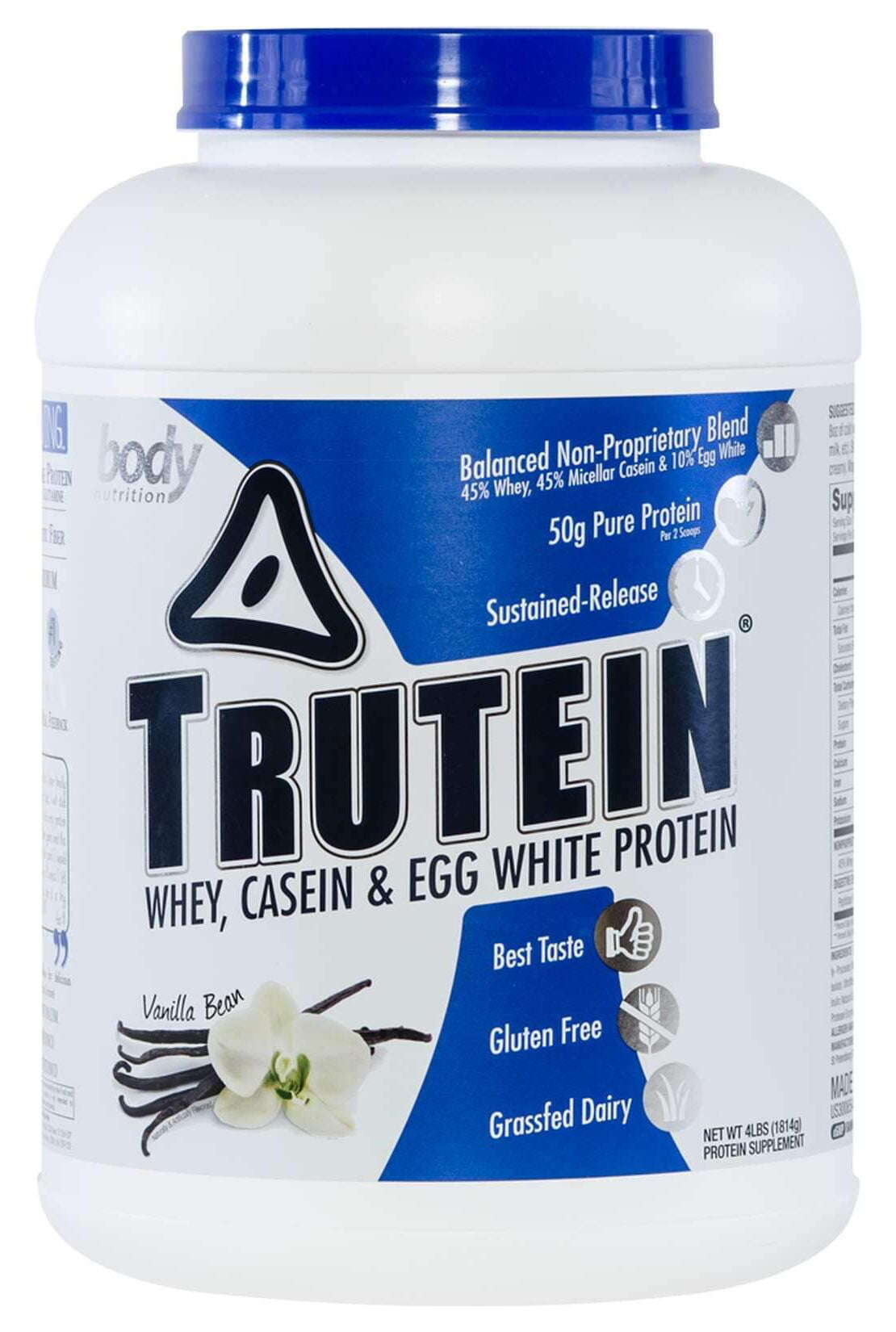 Free Shipping! Body Nutrition Trutein Vanilla Bean Protein 4 lb (1814g ...