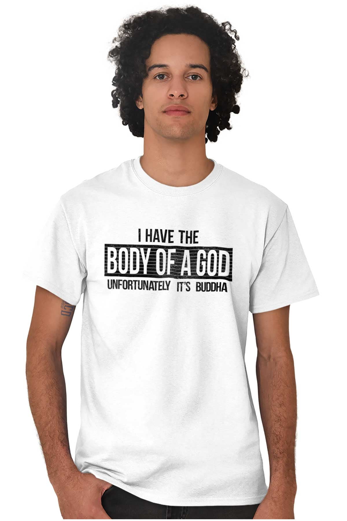 Body Of God Buddha Exercise Fitness Men's Big & Tall Crewneck Graphic ...