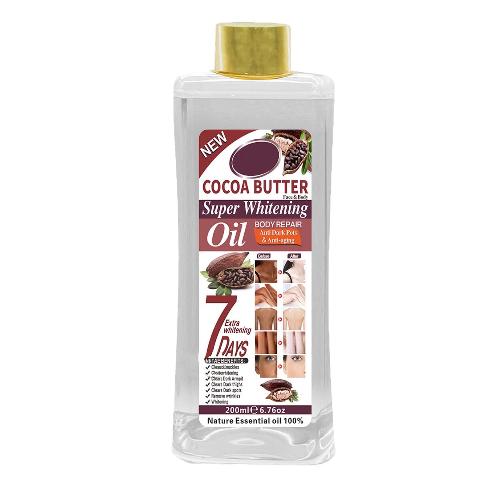 Body Oil - 200 ml Skin Whitenin Essential Oil Face Body Repair ...