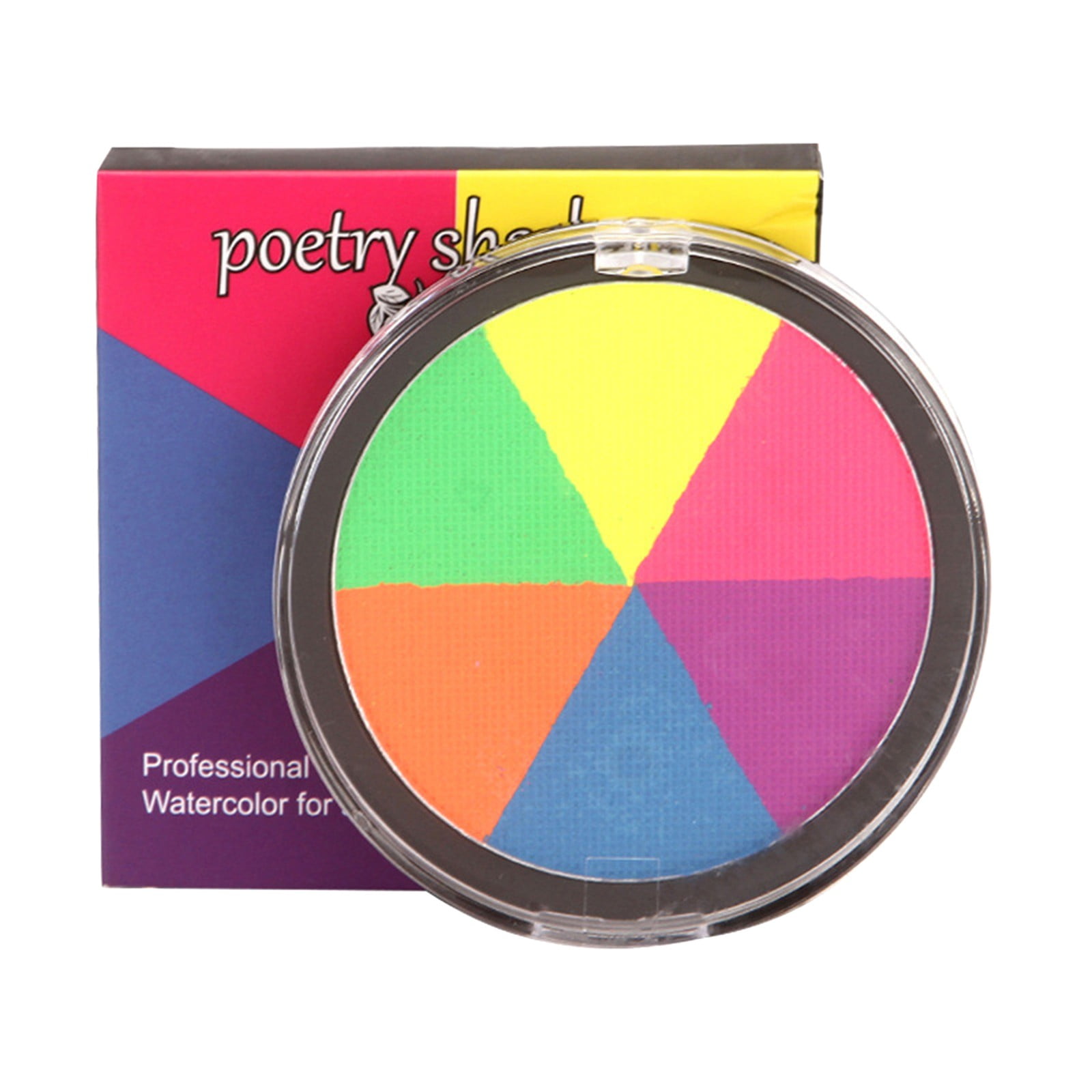 Body Paint 6 Color Fluorescent Painting Round Box Water Soluble Body ...