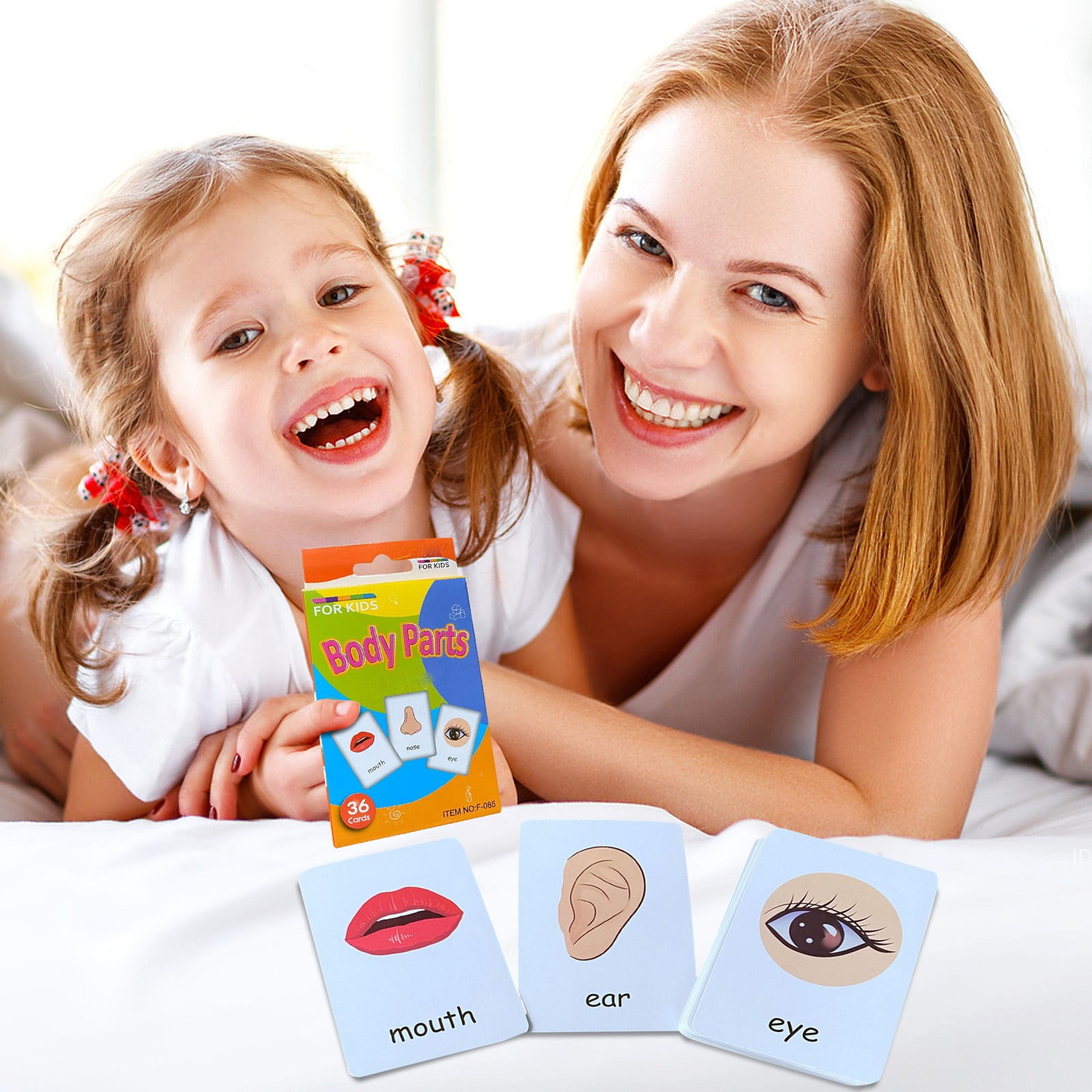 Body Parts Flash Cards, 36 Cards, Small Boxes for Toddlers, FlashCards ...