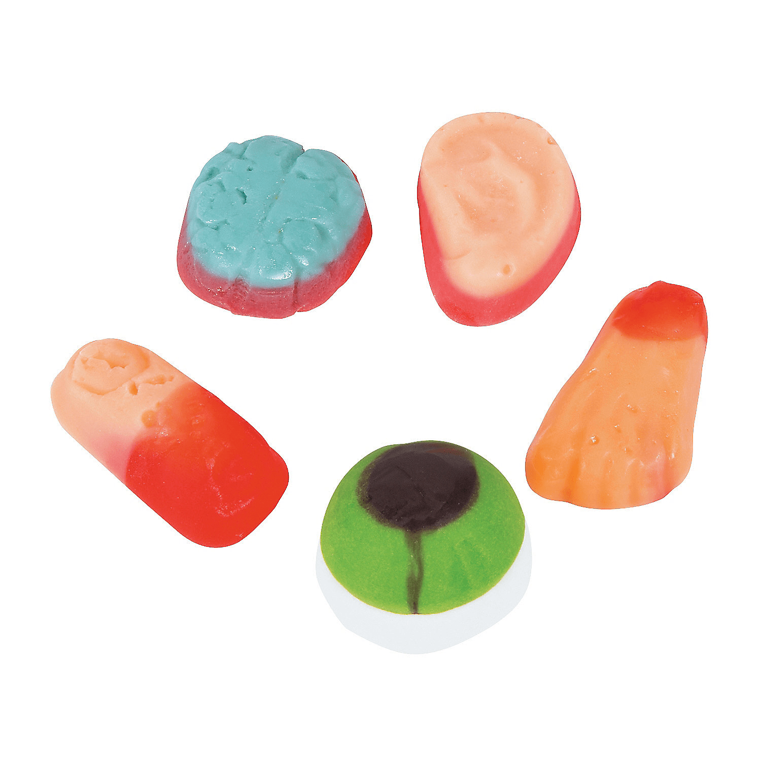 Body Parts Gummy Candy, Edibles, Halloween, 50 Pieces - Walmart.com