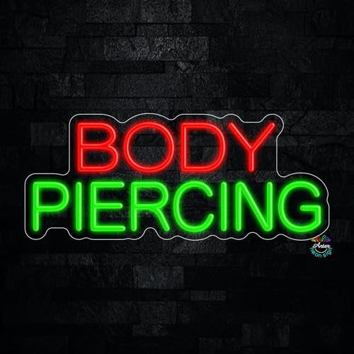 Body Piercing LED Neon Sign 24"L x 10"H #32083 - Walmart.com
