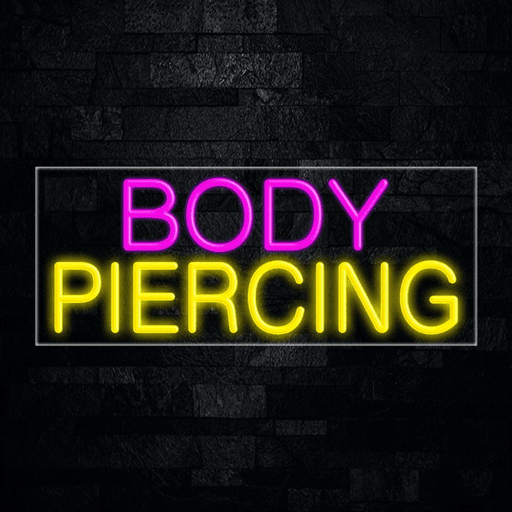 Body Piercing-LED Neon Sign 30"L x 12"H #30163 - Walmart.com