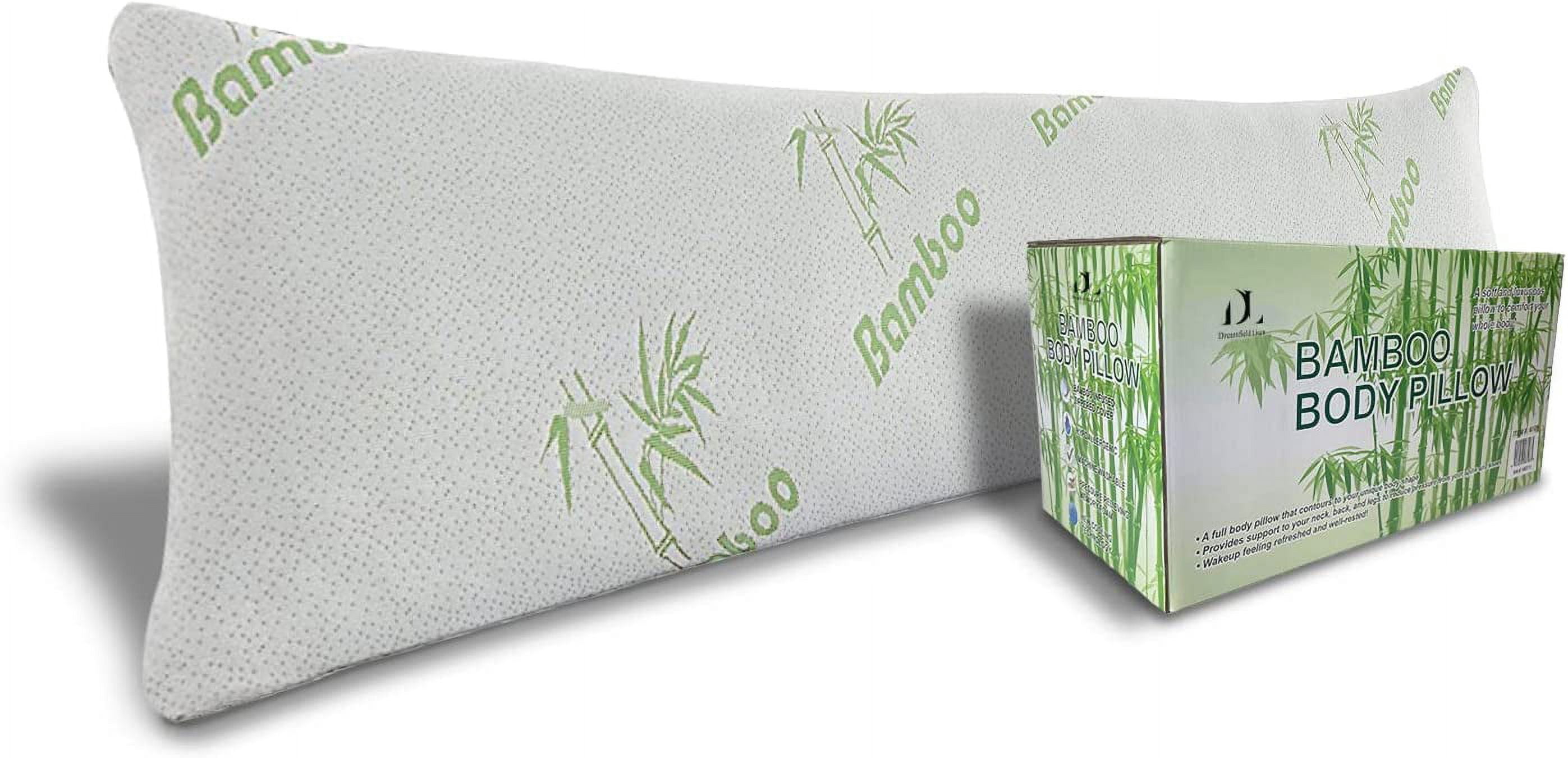 Body Pillow Bamboo Rayon - Side Sleeper, [Adjustable] Shredded Memory ...