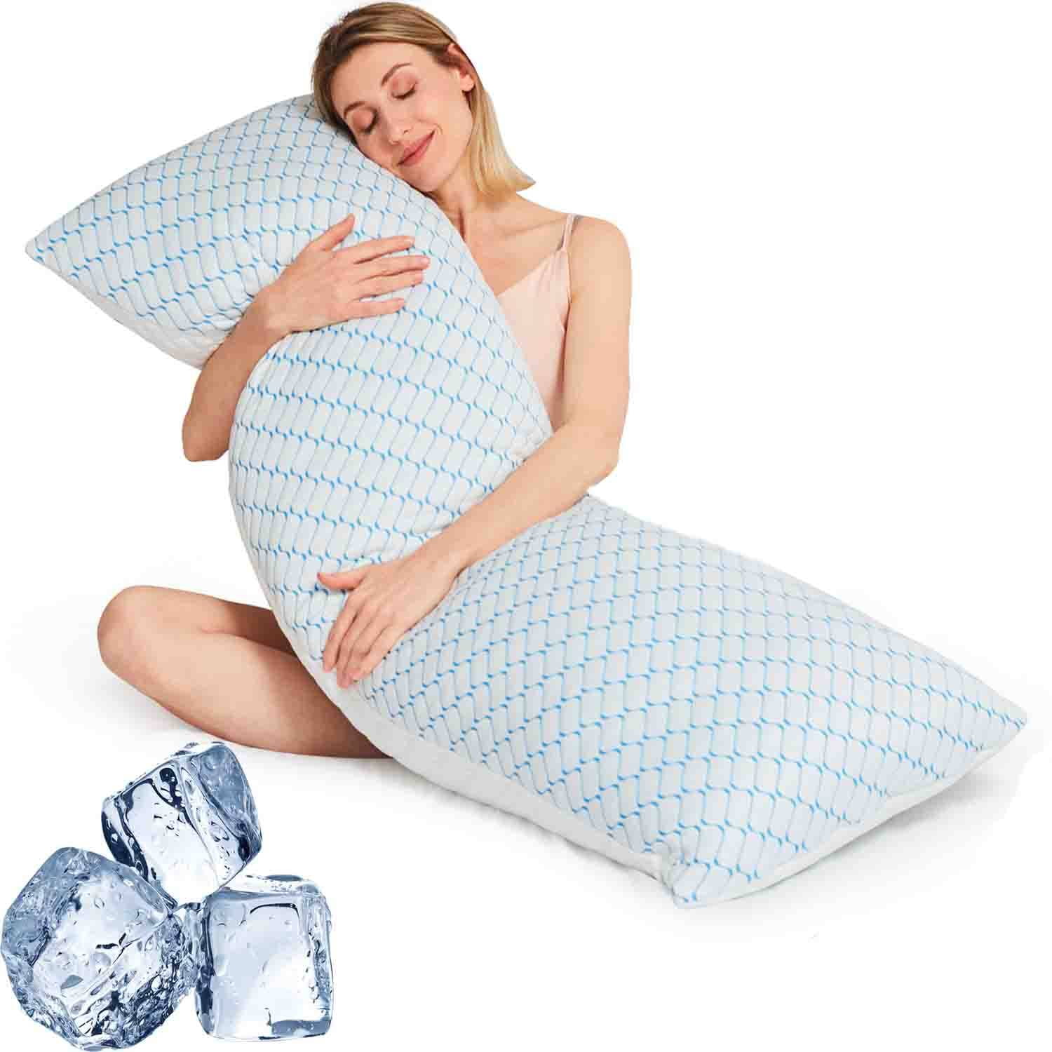 Body Pillow, Cooling Memory Foam Body Pillows for Adults Sleeping, Long ...