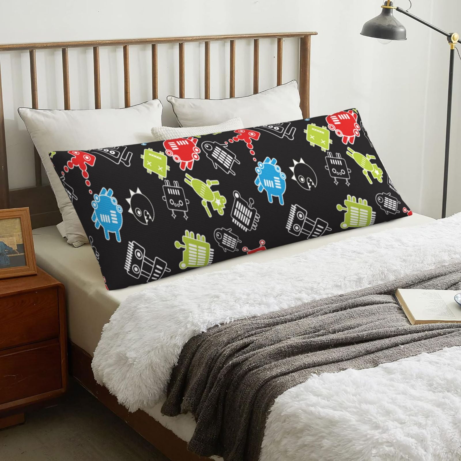 Body Pillow Cover - Abstract Cartoon Robot Soft Body Pillow Pillowcase ...